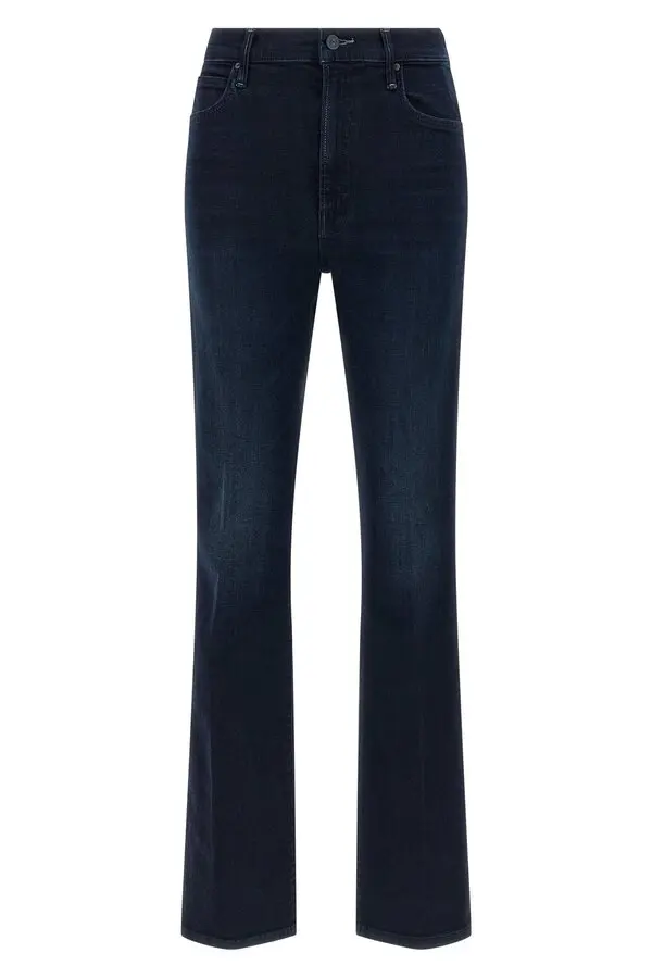 MOTHER Mid-rise Jeans With Logo Detail - Blue
