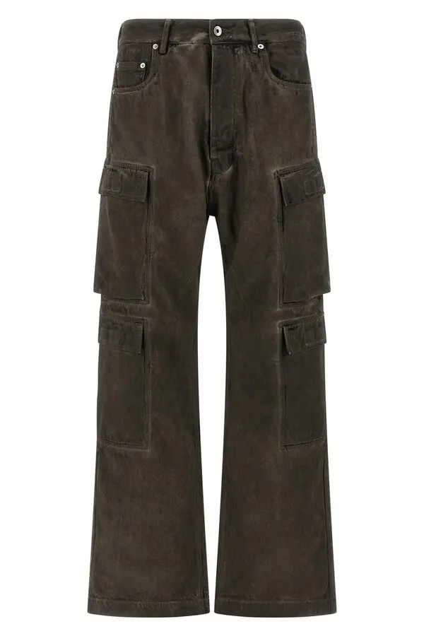 Rick Owens Double Cargo Jeans - Gray