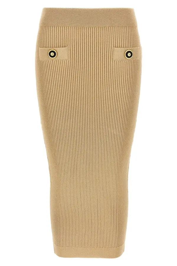 Balmain Skirt 'ribbed Knit Midi