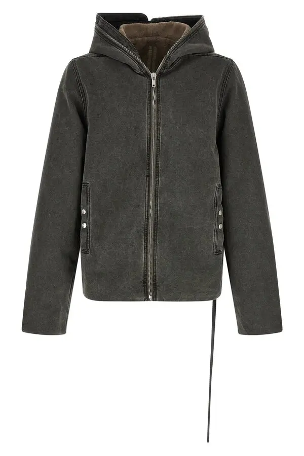 Rick Owens Gimp Zipfront Jacket - Gray