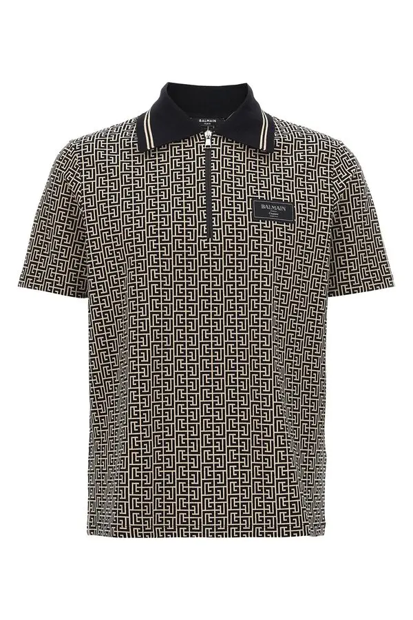 Balmain Polo Shirt With Half-zip Closure