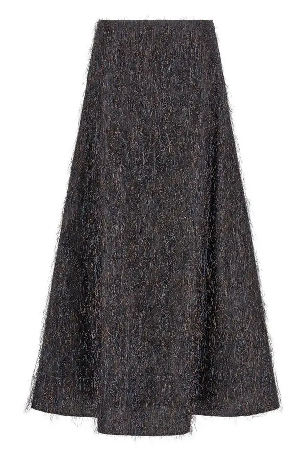 Peserico Skirt With Metallized Fringed Texture