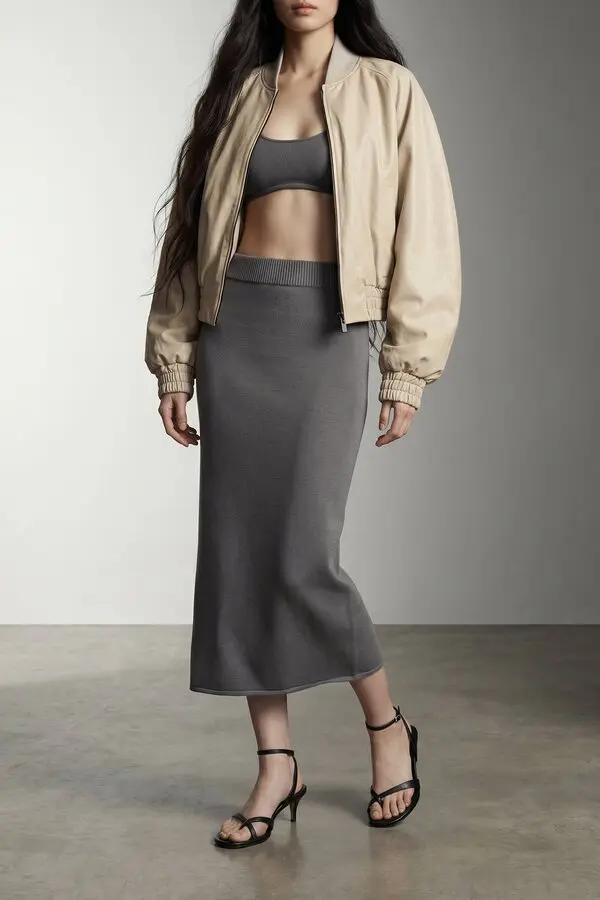 ENTIRE STUDIOS Cropped Top With Rolled Hem