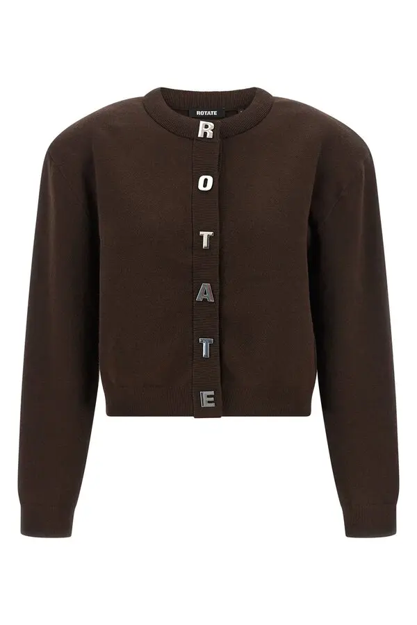 ROTATE BY BIRGER CHRISTENSEN Firm Knit Cardigan - Brown