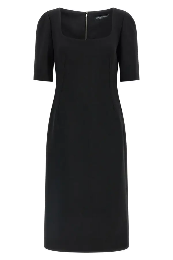 Dolce & Gabbana Double Crepe Dress - Black