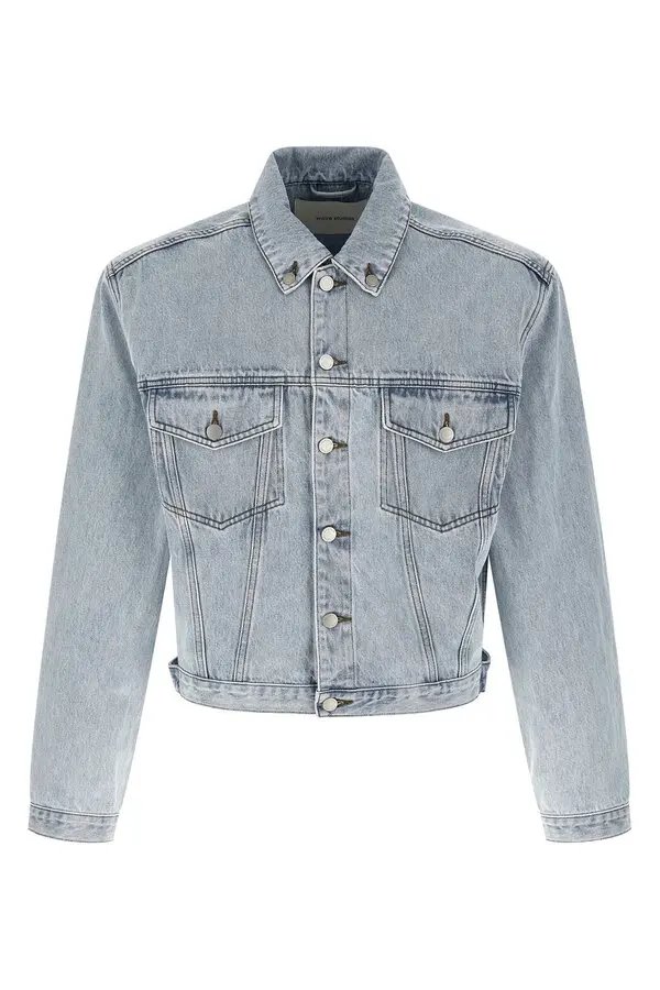 ENTIRE STUDIOS Denim Jacket With Engraved Buttons - Light Blue