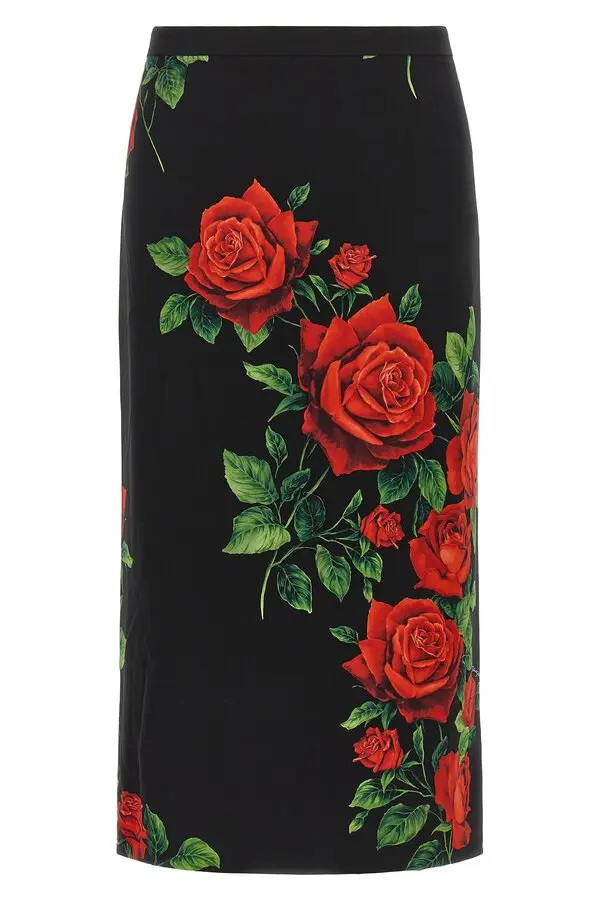Dolce & Gabbana The 'rose' Skirt - Black