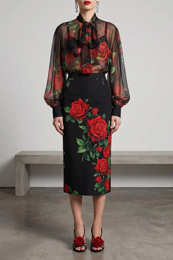 Dolce & Gabbana The 'rose' Skirt