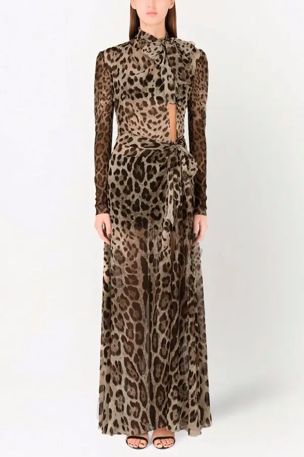 Dolce & Gabbana Dress 'leopard Print Georgette
