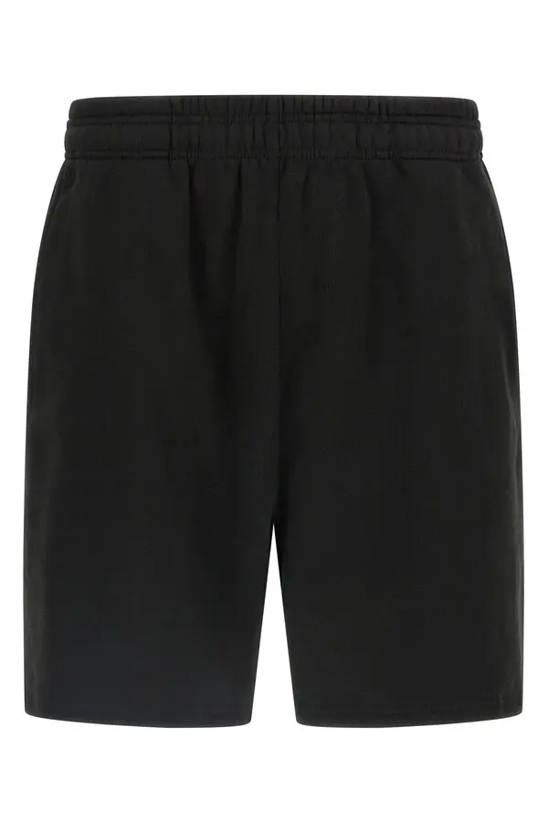 ENTIRE STUDIOS Cotton Fleece Bermuda Shorts - Black