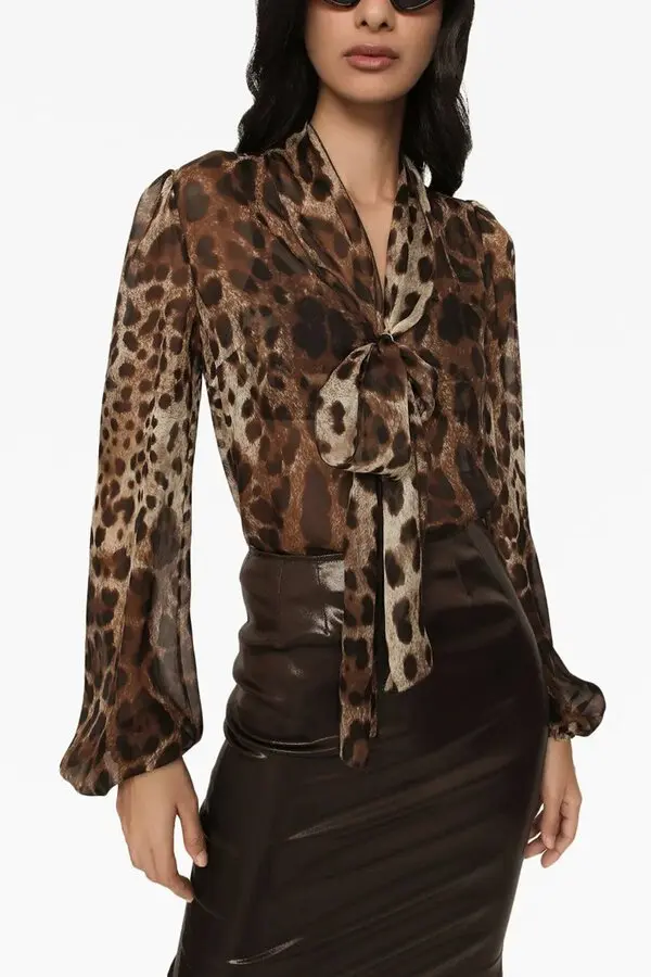 Dolce & Gabbana Shirt 'stampa Animalier Allover