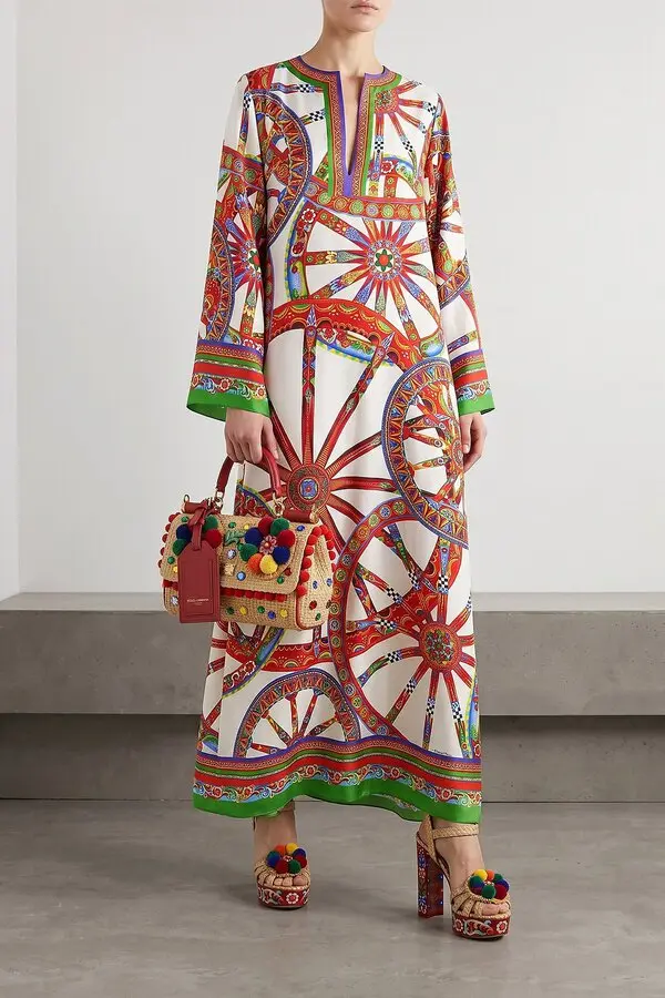 Dolce & Gabbana Carretto Print Maxi Dress