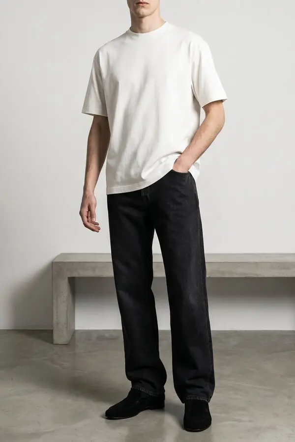 THE ROW Suede Loafer With Ruched Detail