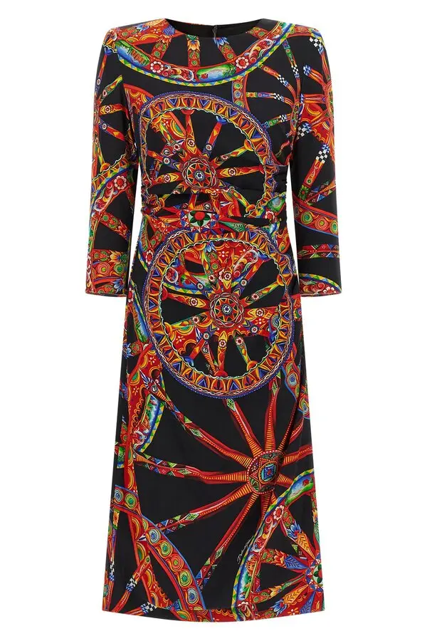 Dolce & Gabbana Carretto Print Midi Dress