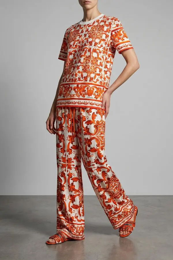 Dolce & Gabbana T-shirt With Maiolica Print