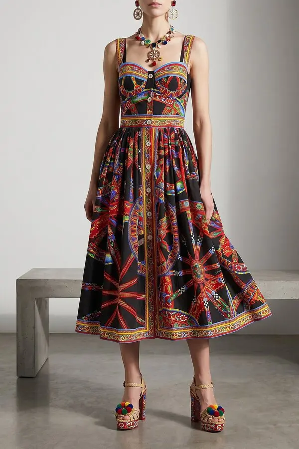 Dolce & Gabbana The 'carretto' Midi Dress