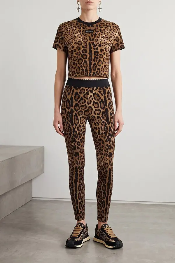 Dolce & Gabbana Leo Print Cropped T-shirt