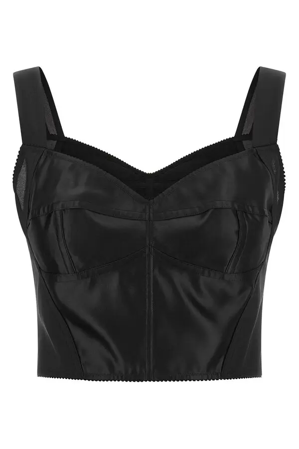 Dolce & Gabbana Bustier Top - Black