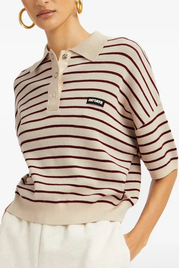 ROTATE BY BIRGER CHRISTENSEN Slinky Knit' Polo Shirt