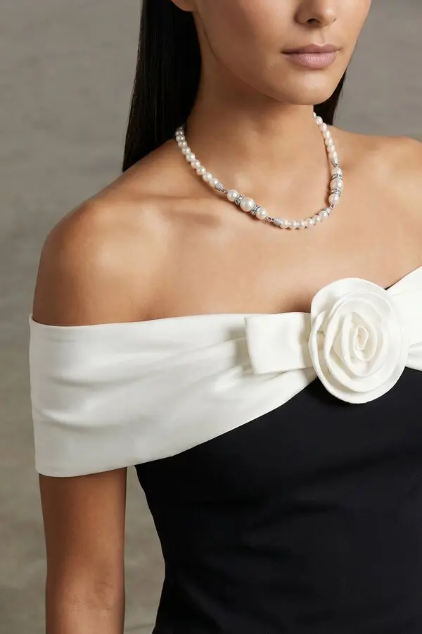 Alessandra Rich Necklace With Crystal Rondelles