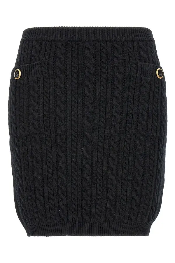 Alessandra Rich Jewel Button' Mini Skirt