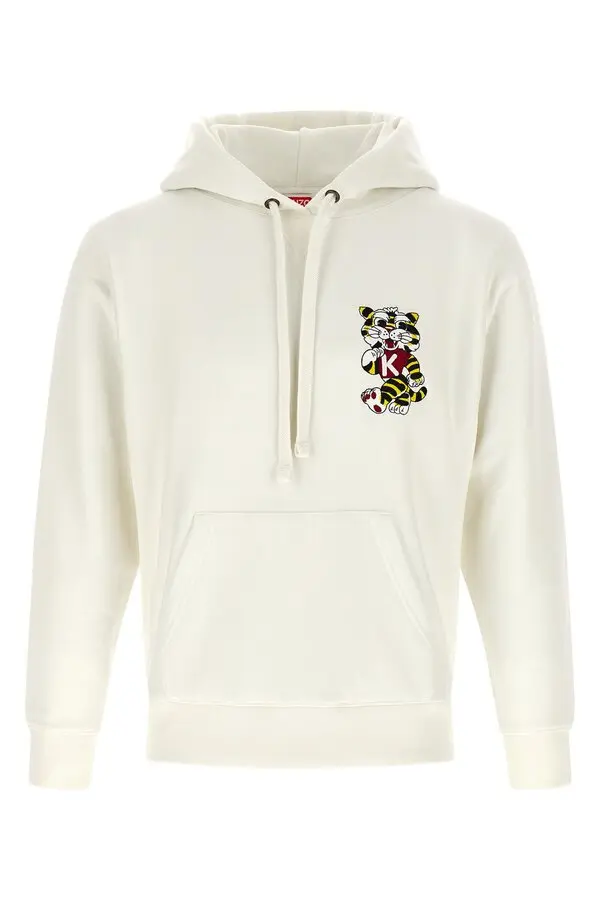 Kenzo Wild Tiger Embroidered' Hoodie - White