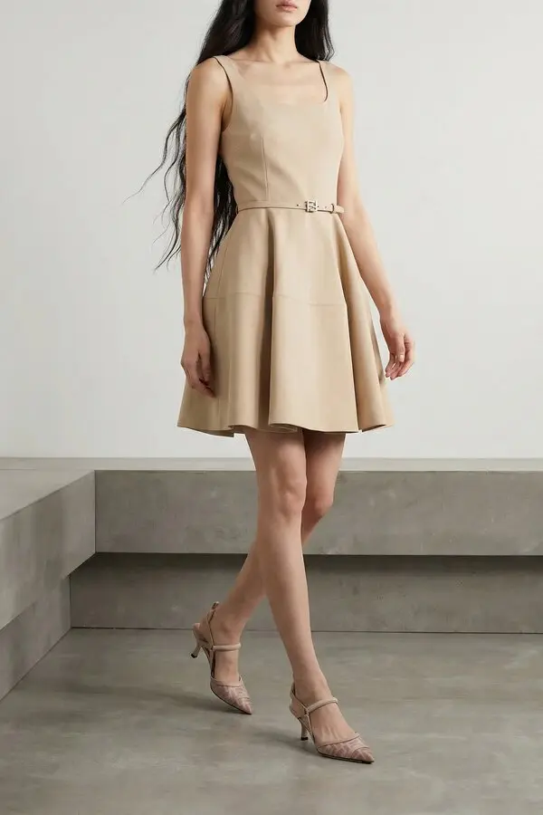 Fendi Flared Dress With Ff Belt