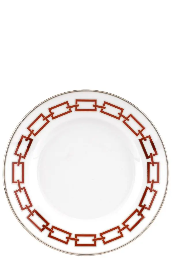 GINORI 1735 Soup Plate 'impero Catene Scarlatto 24,5cm
