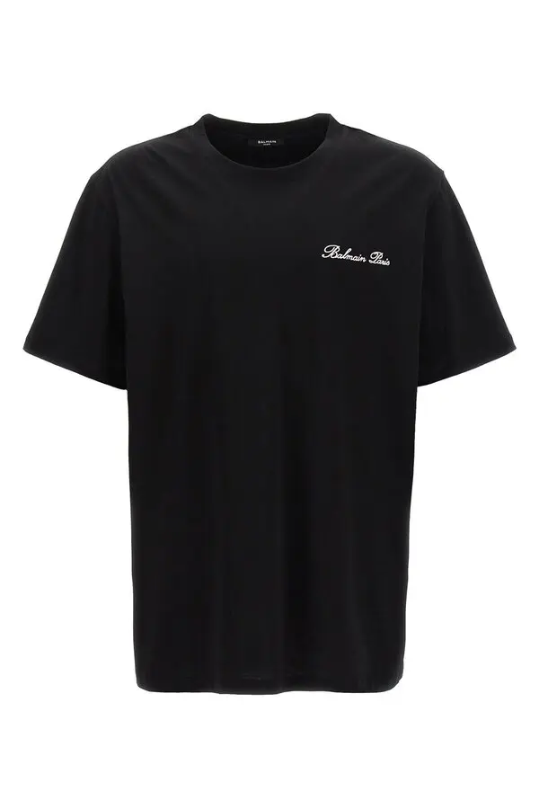 Balmain T-shirt With Cursive Logo