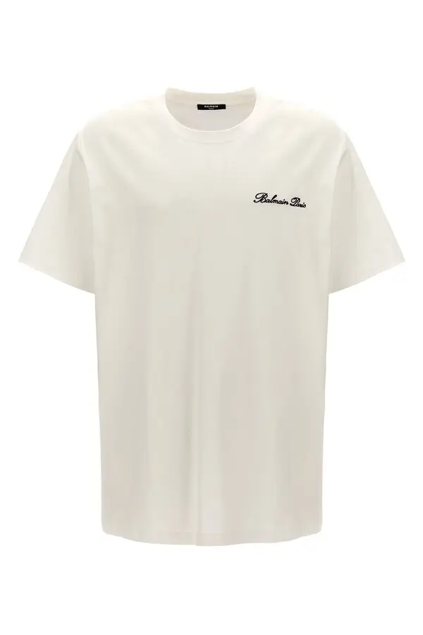 Balmain T-shirt With Cursive Logo