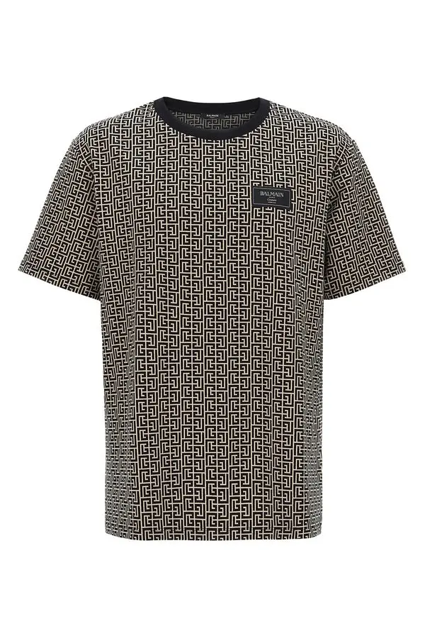 Balmain T-shirt With Couture Patch - White/black