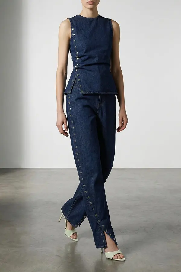 ROTATE BY BIRGER CHRISTENSEN Denim Buttoned Jeans