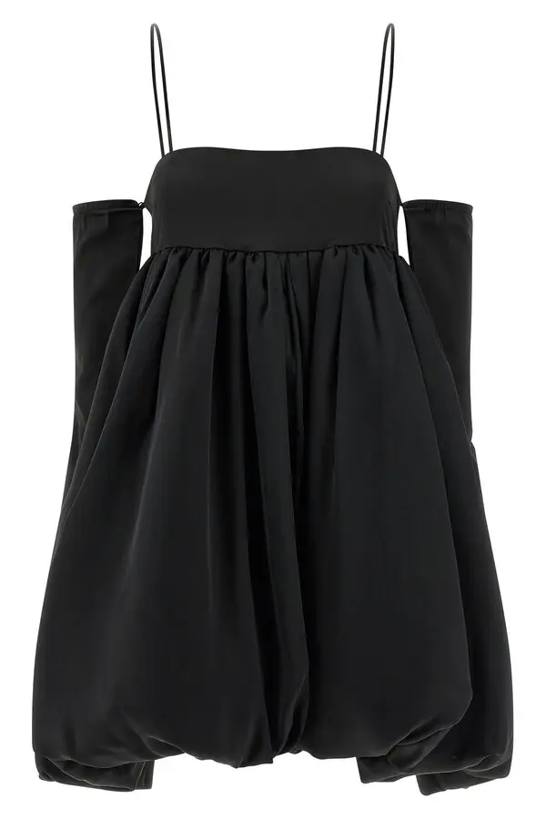 ROTATE BY BIRGER CHRISTENSEN Satin Le Bubble Dress - Black