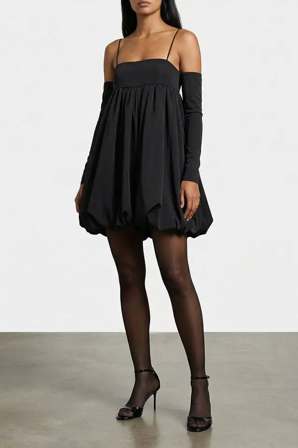 ROTATE BY BIRGER CHRISTENSEN Satin Le Bubble Dress