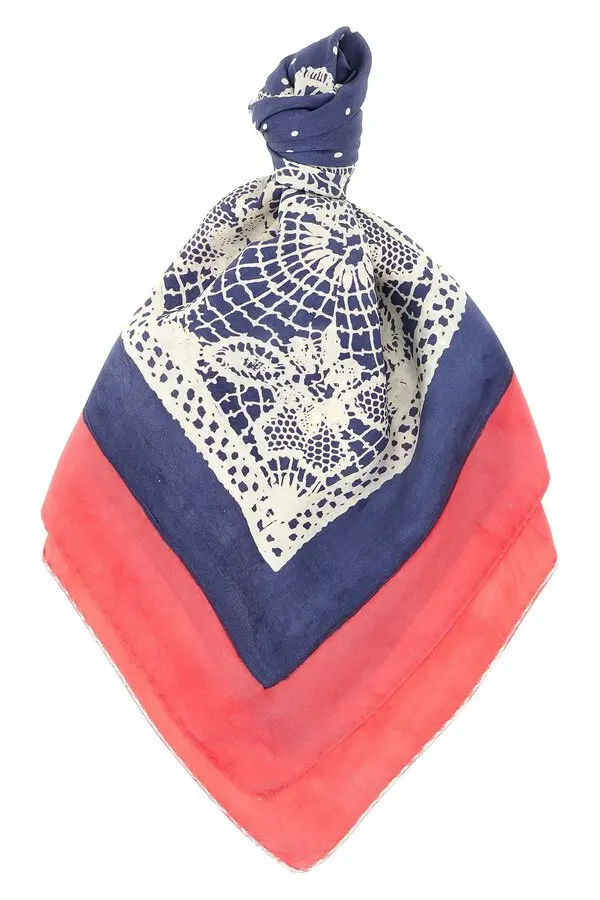 FRI Foulard 'stampa Pizzo Blu