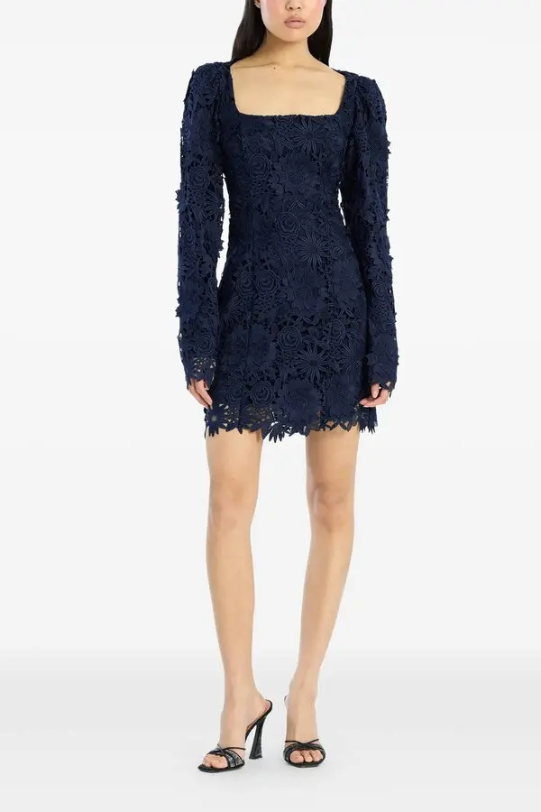ROTATE BY BIRGER CHRISTENSEN 3d Lace Ls Mini Dress' Dress