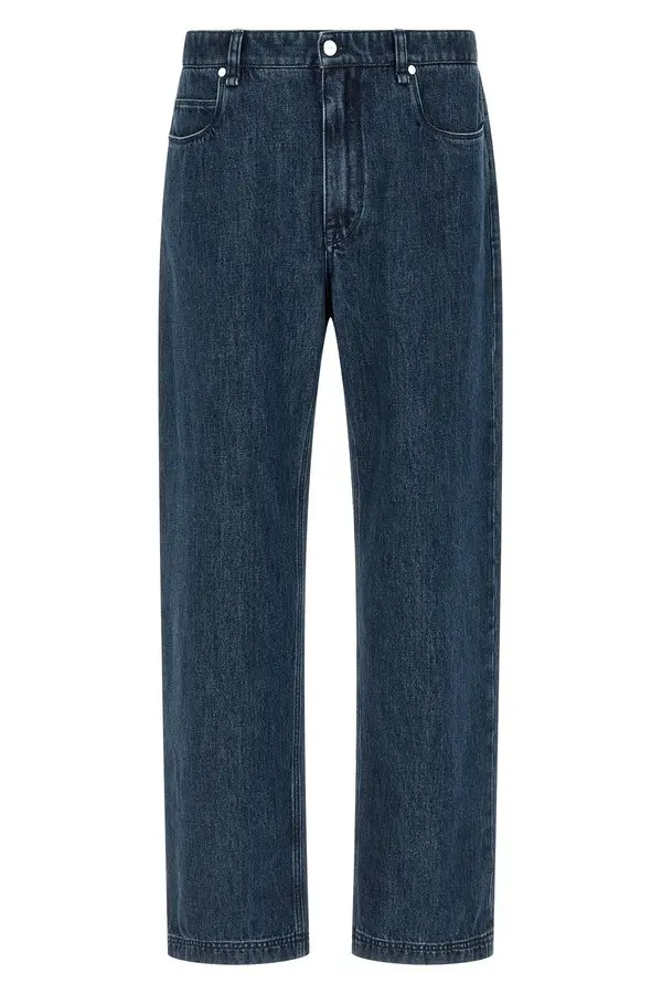 Fendi Straight-leg Jeans With Embossed Logo Patch