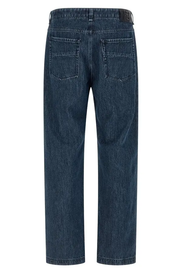Fendi Straight-leg Jeans With Embossed Logo Patch