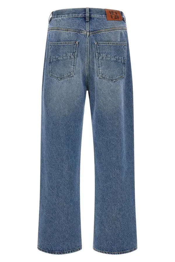 Fendi Jeans With 'ff' Selleria Patch