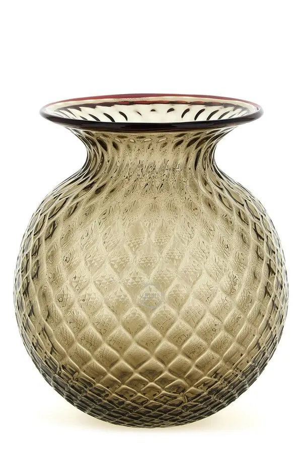 VENINI Balloton Fiori Vase Matelassé Glasswork