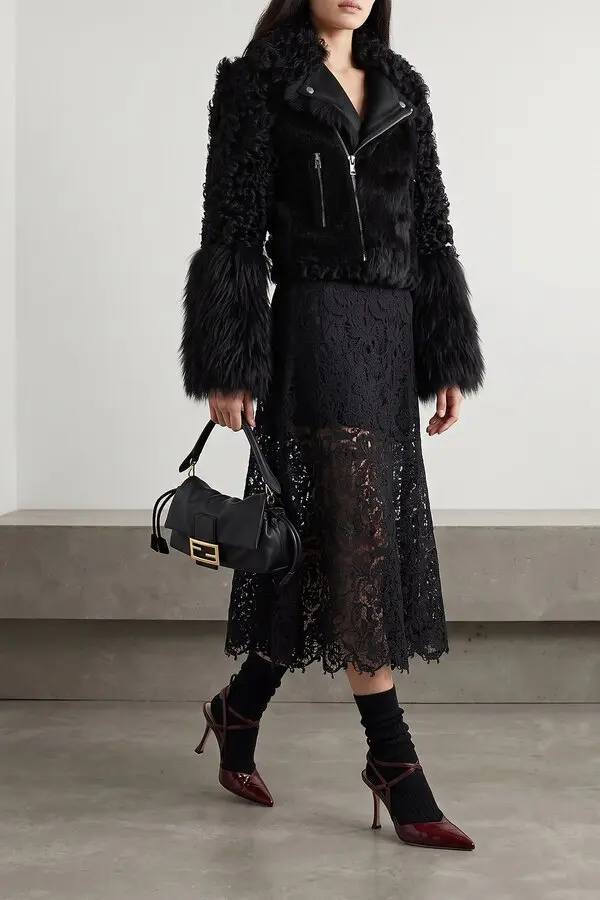 Fendi Macramé Lace Skirt