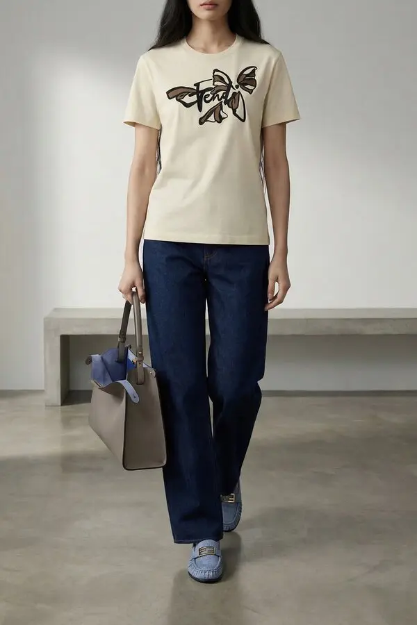 Fendi Wide-leg Jeans With Ff Reverse Hem
