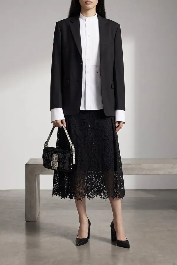 Fendi Macramé Lace Skirt