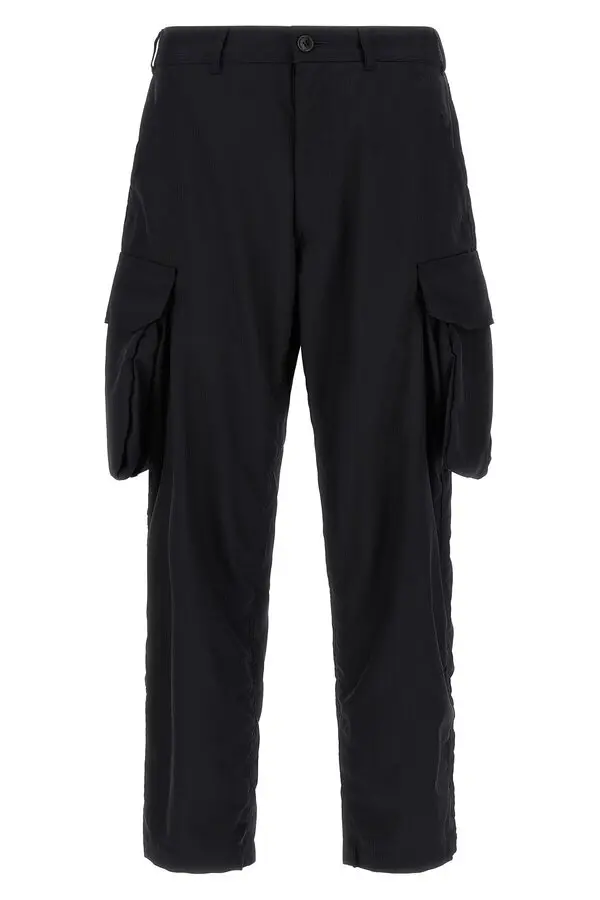 Comme Des Garçons Pinstriped Cargo Trousers - Blue