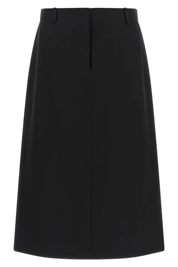 Fendi Sartorial-inspired Midi Skirt - Black