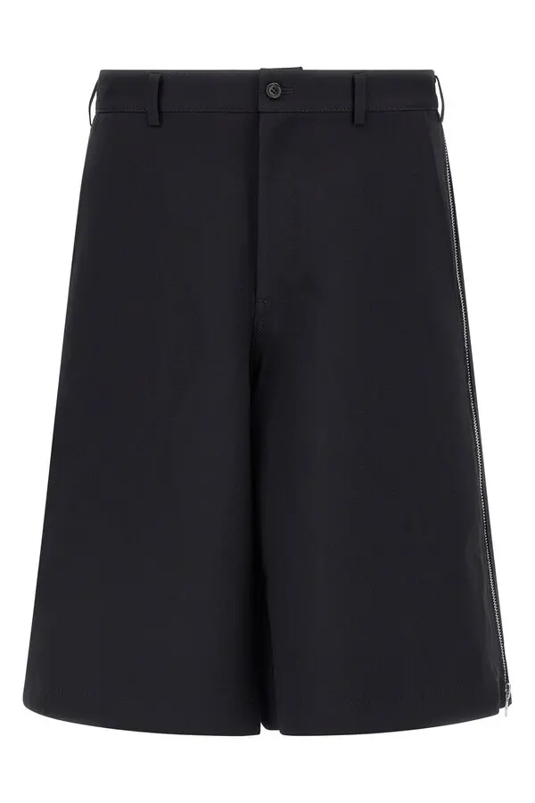 Comme Des Garçons Bermuda Shorts With Side Zipper