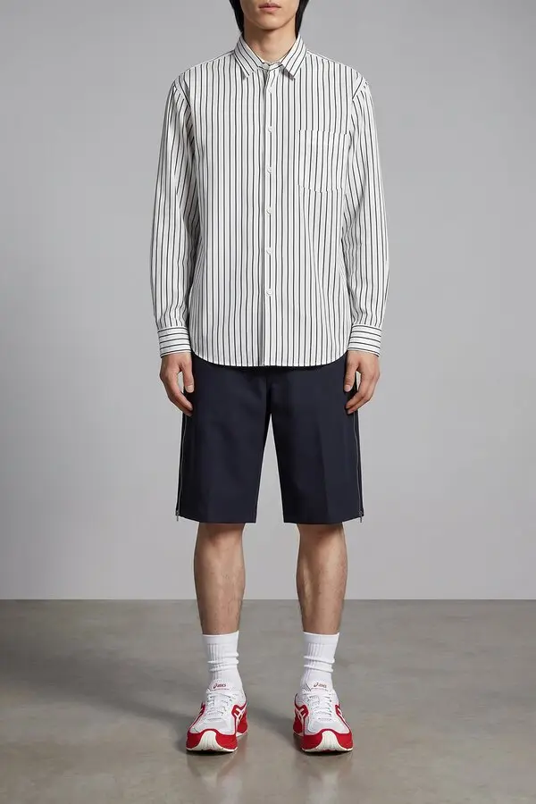 Comme Des Garçons Bermuda Shorts With Side Zipper