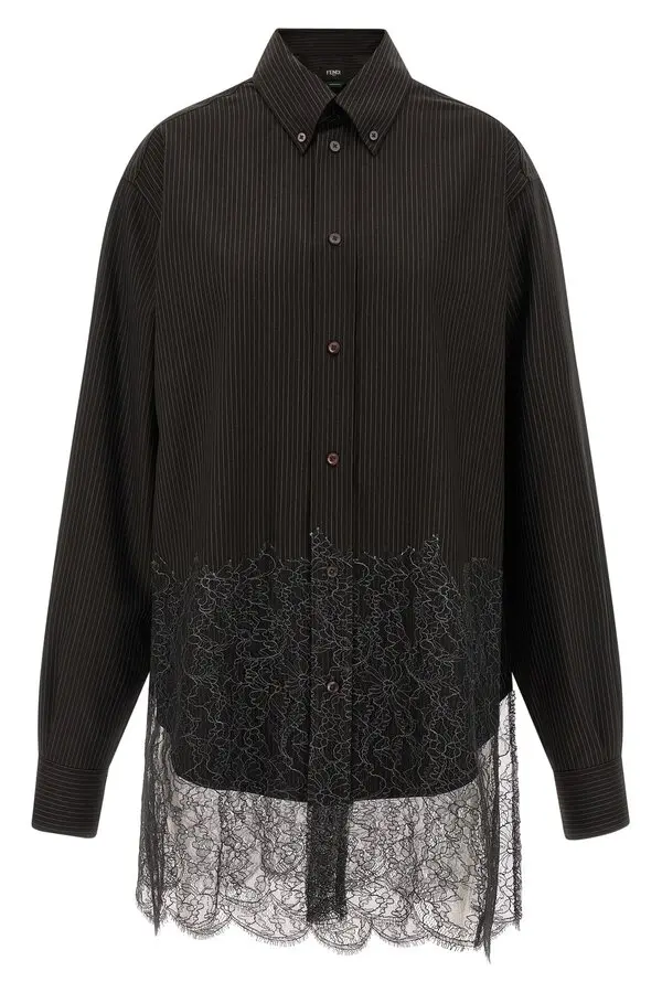 Fendi Shirt 'wool With Lace