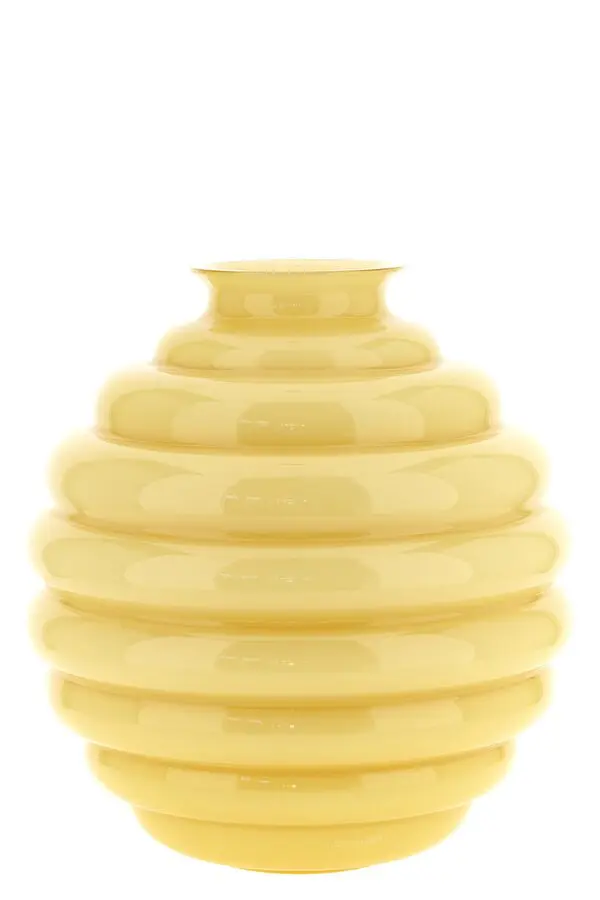 VENINI Large 'deco' Vase In Luminous - Yellow