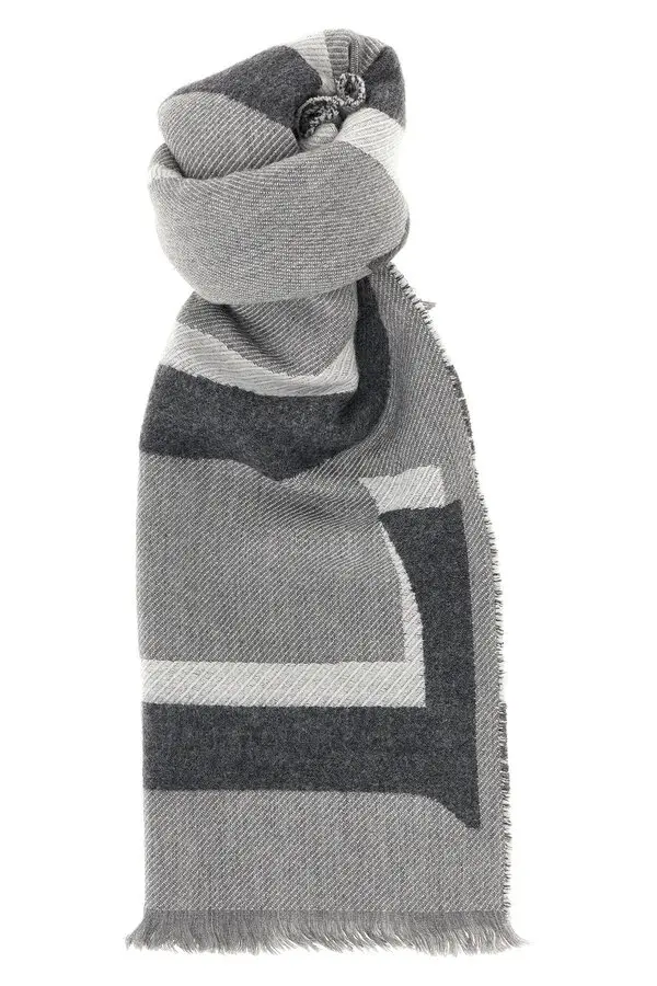 Loewe Scarf With Maxi Jacquard Logo - Multi